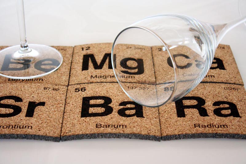Handmade Periodic Table Coaster Set Gadgetsin Handmade Periodic Table Coaster Set Gadgetsin